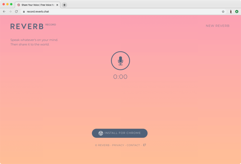 Voice Notes - Record, Save, & Share Online | Reverb Record